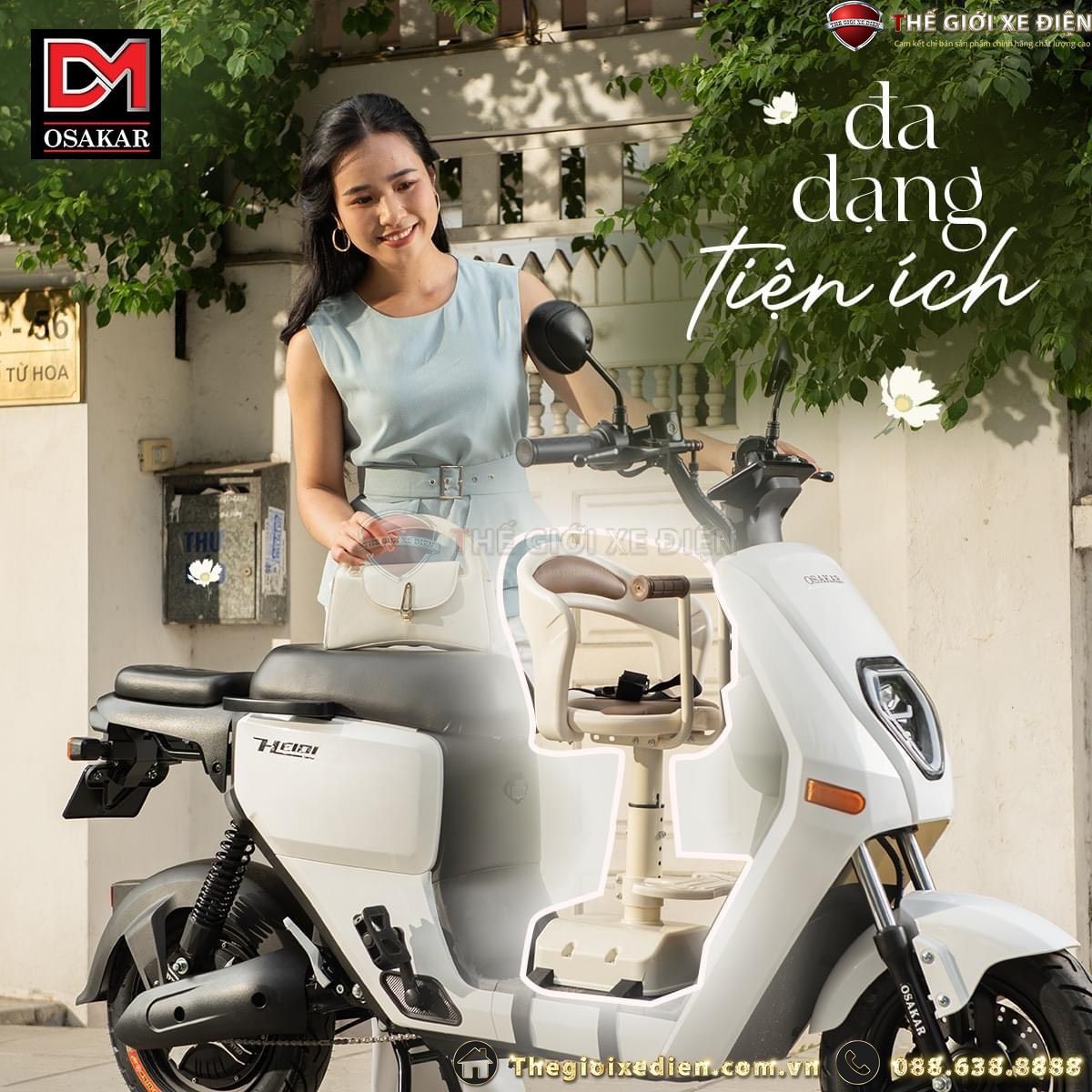 Xe Đạp Điện Osakar Heidi Dùng 4 Bình 20Ah Thế Hệ Mới - Đột Phá Công Nghệ Thời Thượng